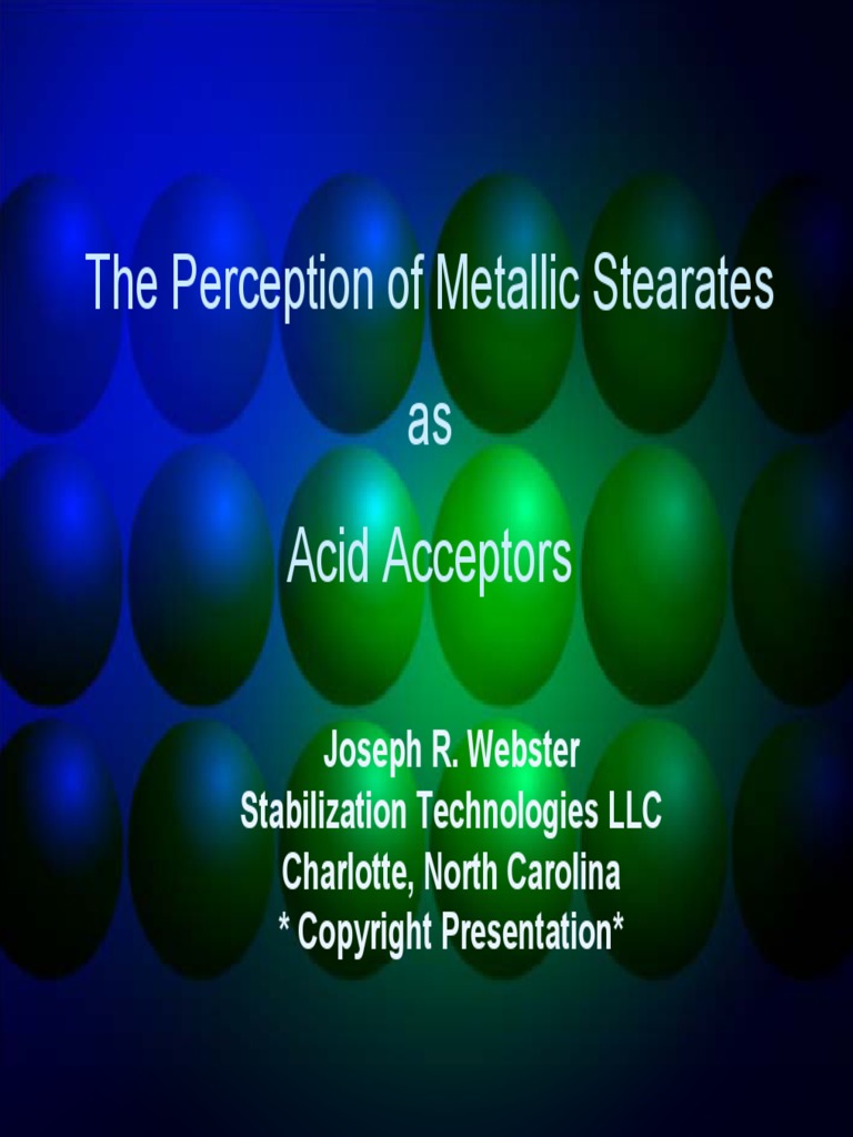 The Perception of Metallic Stearates As Acid Acceptors Revised PDF ...