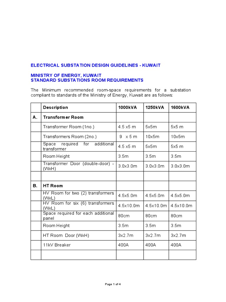 MEW SUBSTATIONS Guidelines | PDF | Electrical Substation | Lighting