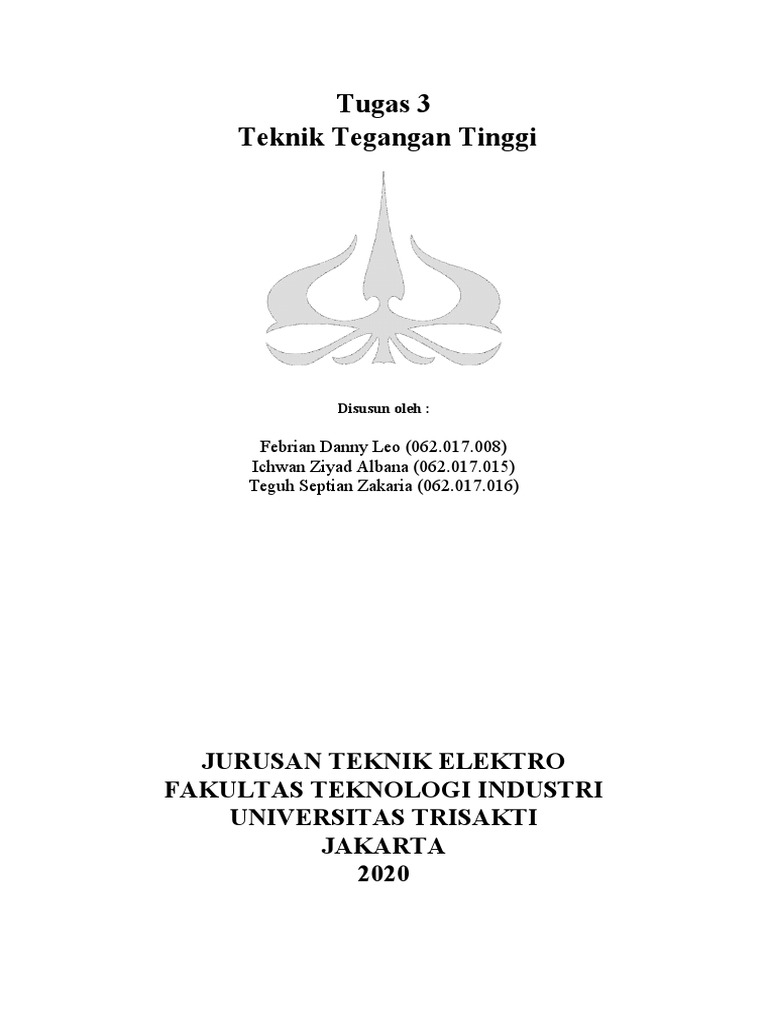 Tugas 3 Teknik Tegangan Tinggi | PDF | Sains & Matematika