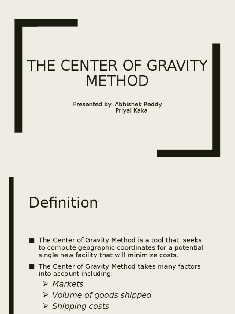 Center of Gravity Method | PDF | Center Of Mass | Applied Mathematics