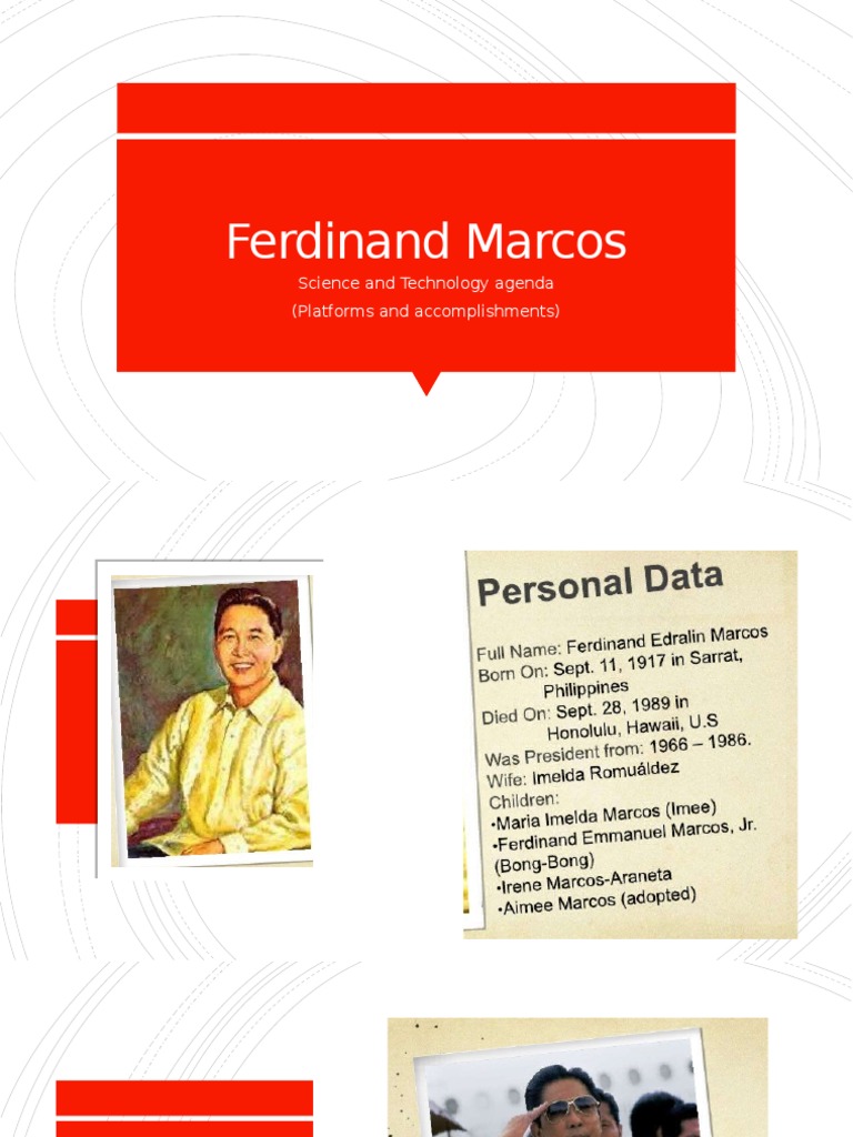 Marcos' Science and Tech Agenda | PDF | History
