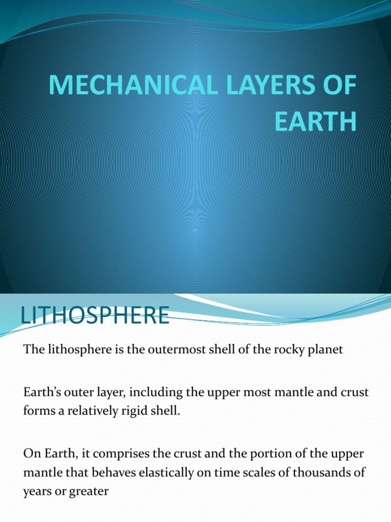 Mechanical Layers of the Earth Explained | PDF | Terrestrial Planets ...