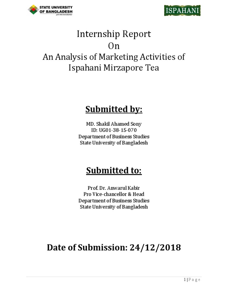 Ispahani-Mirzapore-Tea-181226165806 Word PDF | PDF | Brand | Survey Methodology