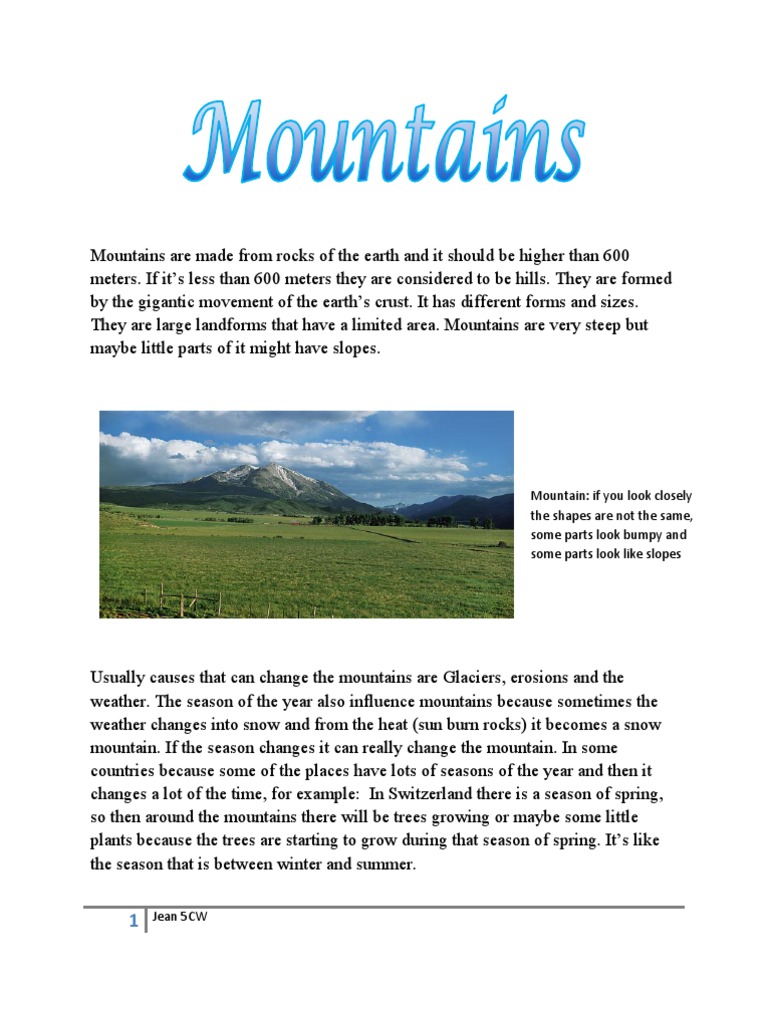 Mountains | PDF | Mountains | Snow