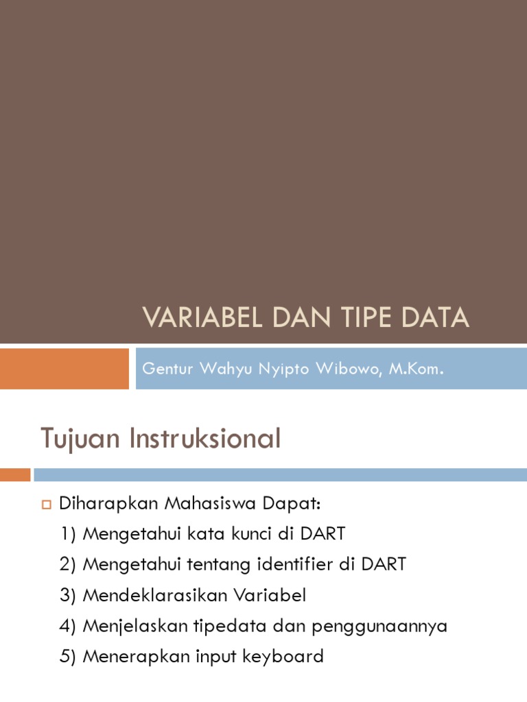 Tipe Data Bahasa Dart | PDF