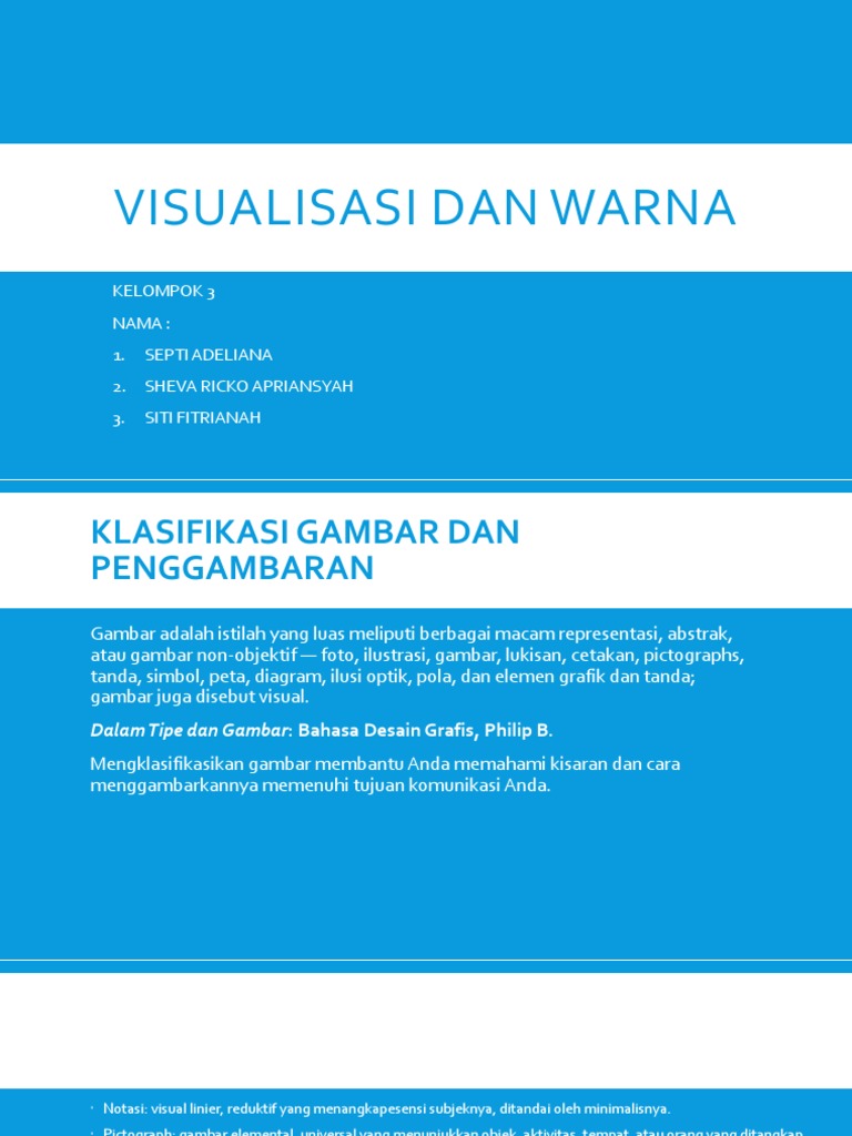Klasifikasi Gambar dan Penggunaan Warna | PDF