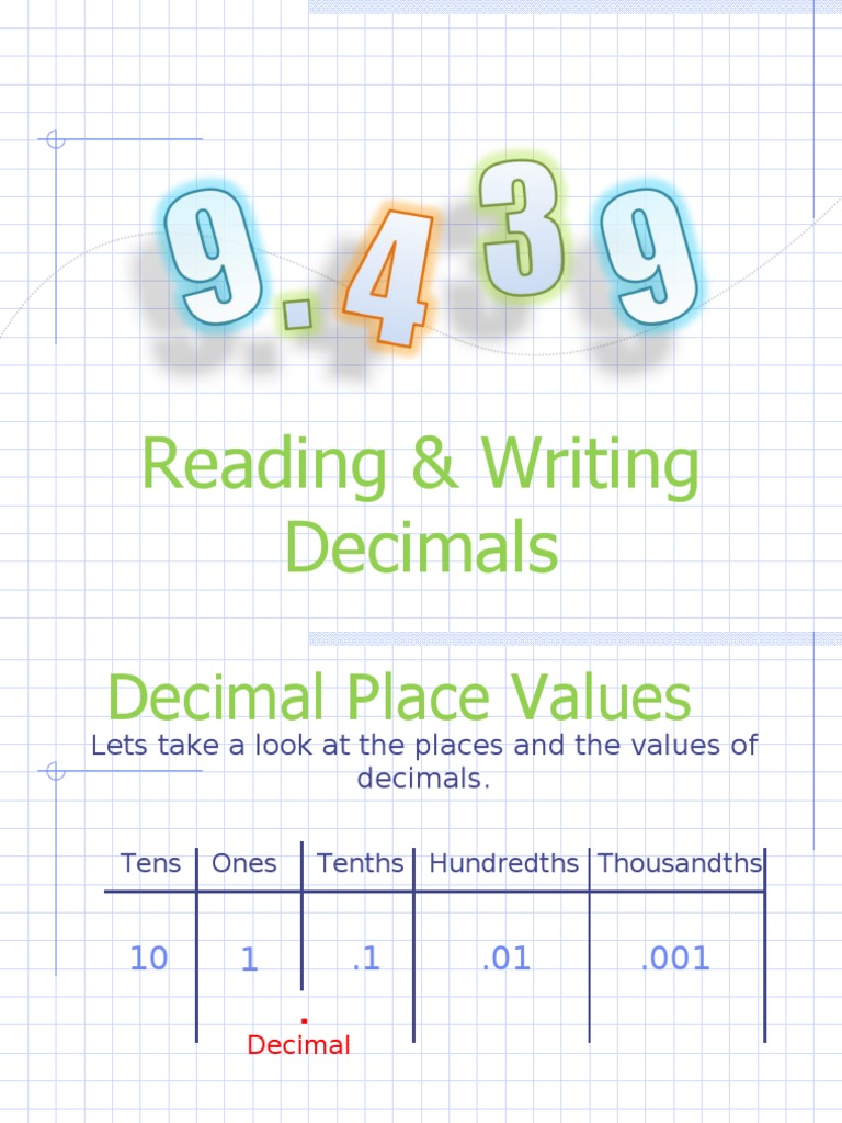Reading and Writing Decimals Guide | PDF | Numbers | Significant Figures