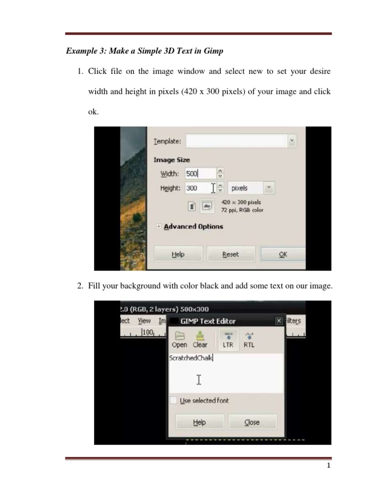 Gimp Lecture And Activity No 3 And 4 Pdf Graphics Graphic Design