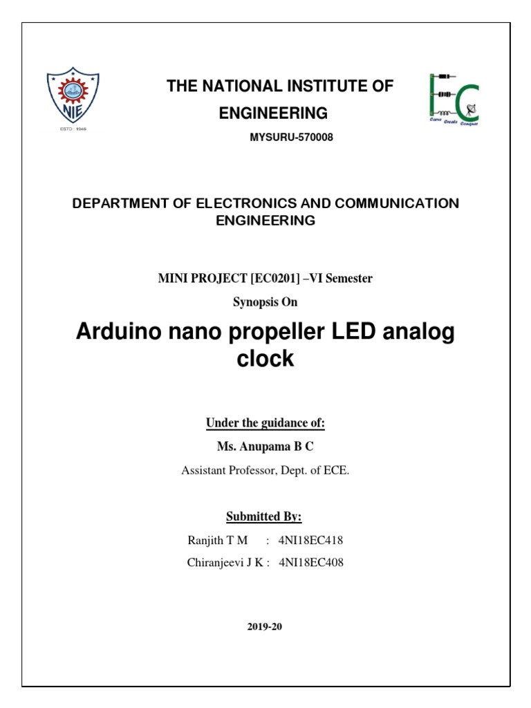 Arduino Nano Propeller LED Analog Clock Syn | PDF | Arduino | Power Supply