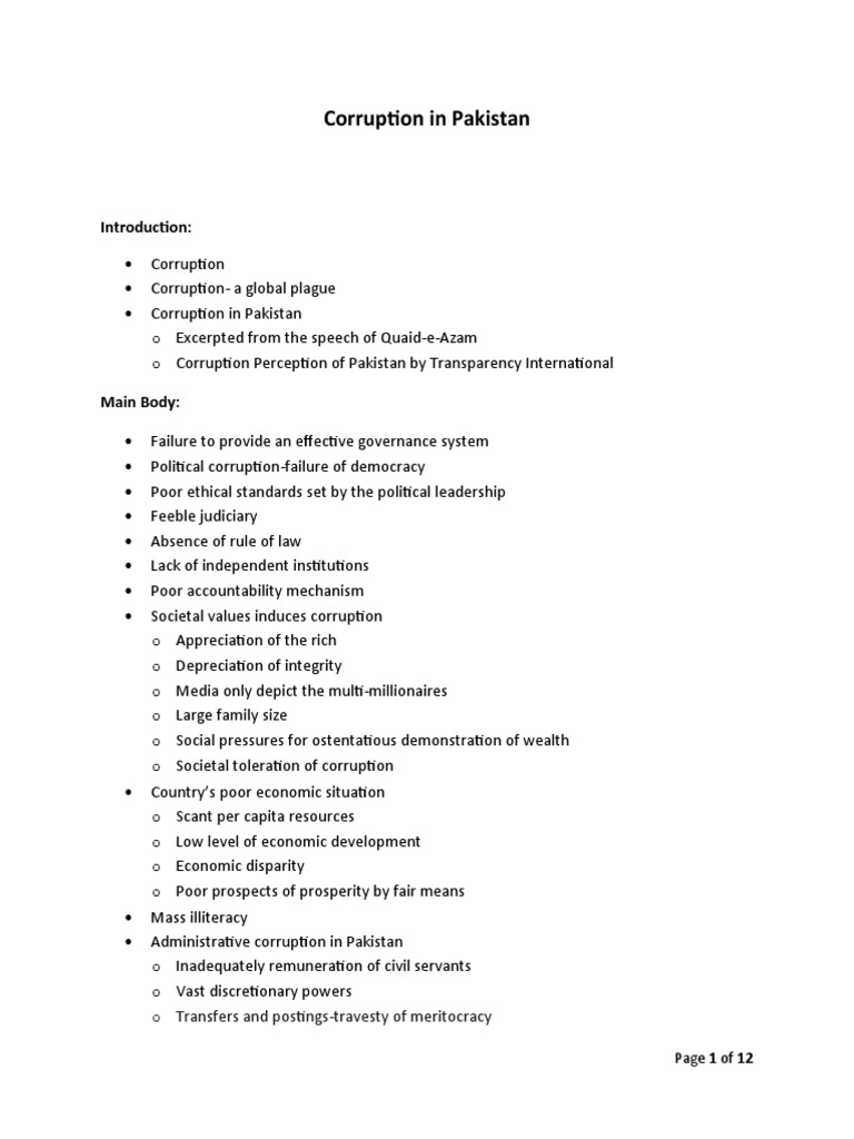 Corruption Final 1 | PDF | Corruption | Freedom Of Information Laws By ...