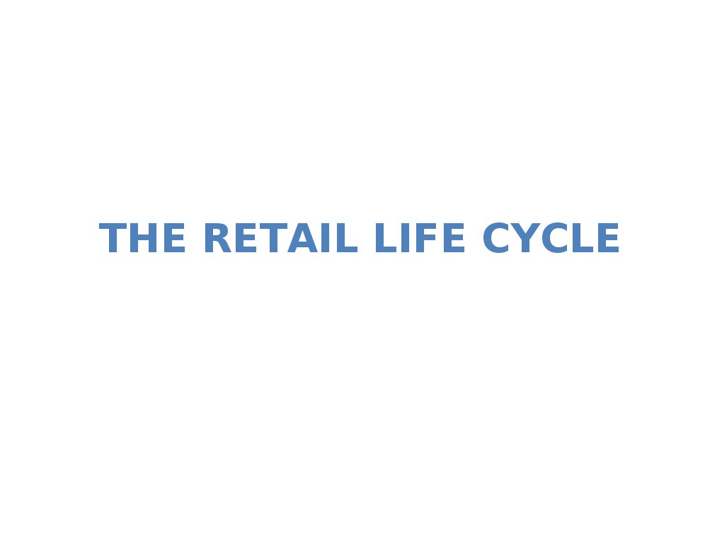 Retail Life Cycle - GR 6 | PDF | Retail | Economics