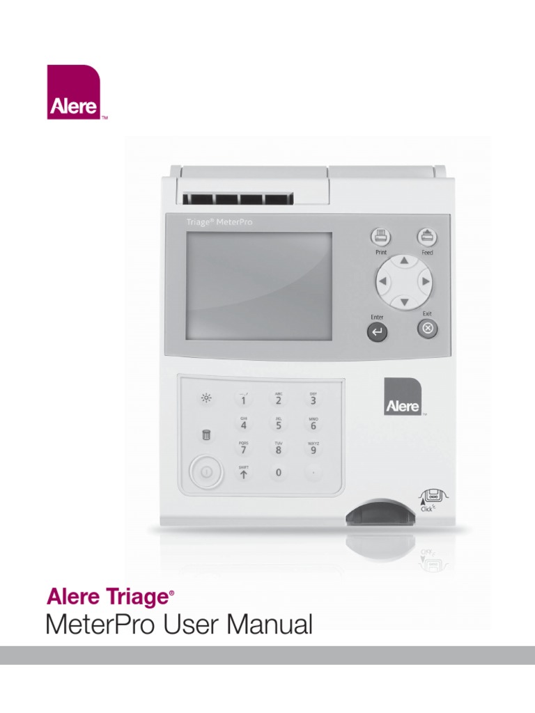 Alere Triage Meter Pro PDF | PDF | Menu (Computing) | Power Supply