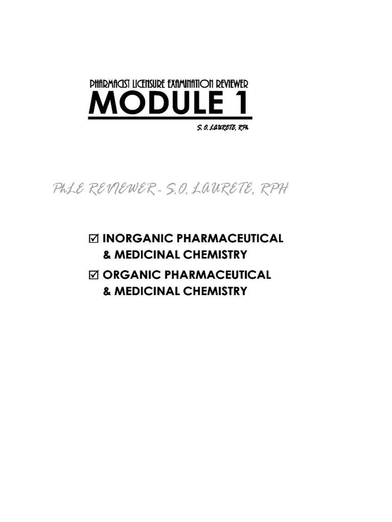 Module 1 Pharmacy | PDF | Atomic Orbital | Chemical Bond