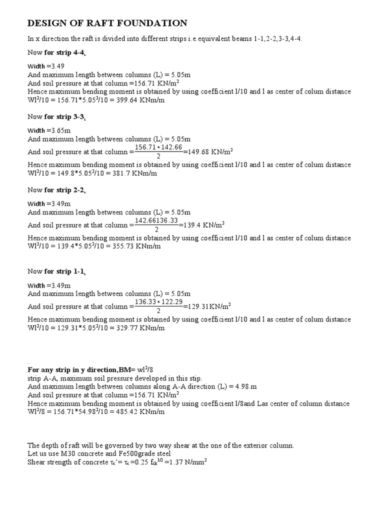 Design of Raft Foundation | PDF | Physics | Continuum Mechanics