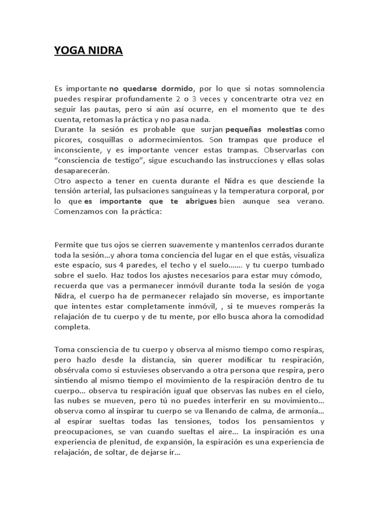 Yoga Nidra | PDF | Naturaleza