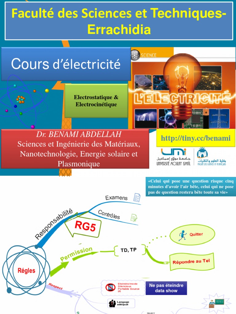 Cours Electrostatique Electrocinétique | PDF | Courant électrique | Résistance (électricité)
