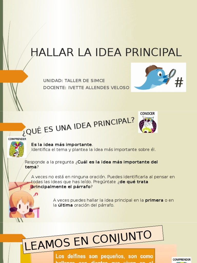 1 Hallar La Idea Principal | PDF