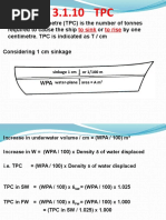 Understanding TPC in Ship Stability | PDF | Density | Ships