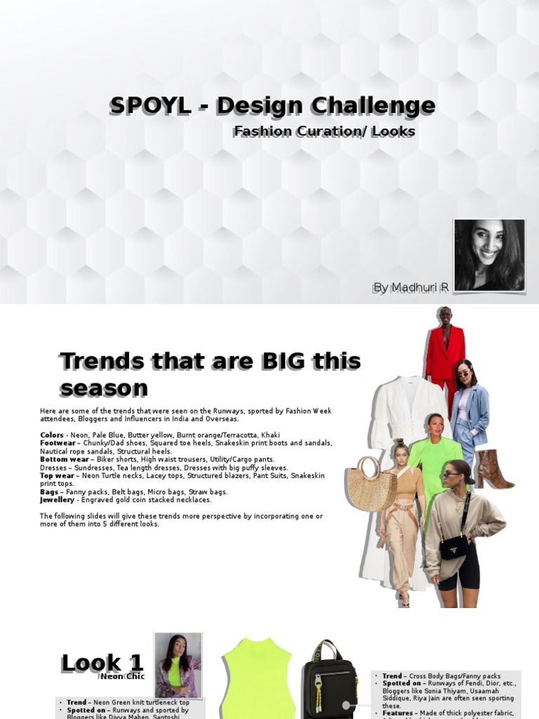 Spoyl - Design Challenge | PDF | Fashion | Clothing