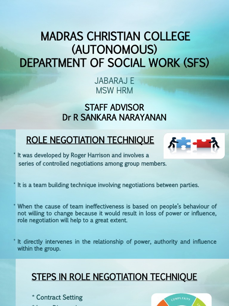 Role Negotiation Techniques | PDF | Negotiation | Behavior