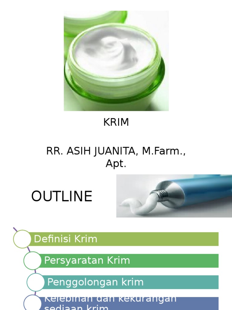 Sediaan Krim: Definisi dan Formula | PDF | Kesehatan Holistik | Sains ...