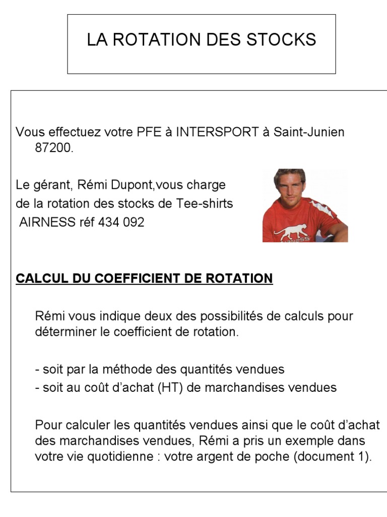 TP ROTATION Des Stocks | PDF | Inventaire | Business