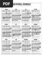 2025 Office Calendar and Paydays | PDF
