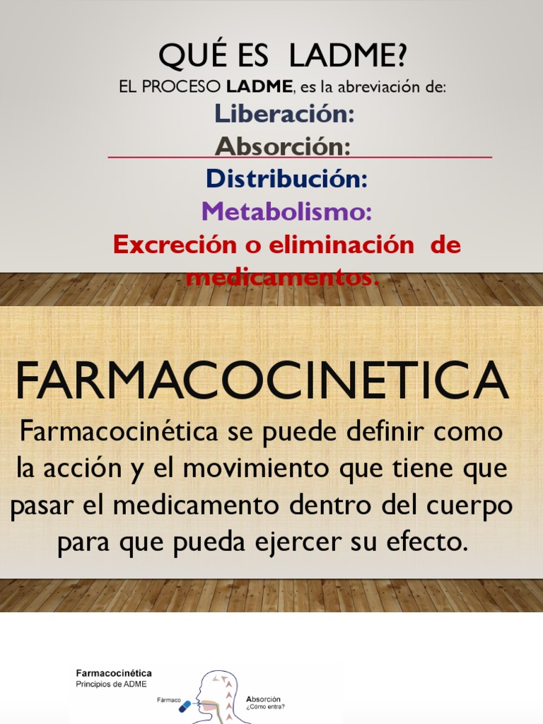 Ladme Exposicion PDF | PDF | Medicamentos con receta | Farmacocinética