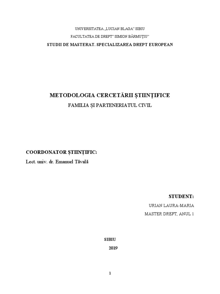 Familia Și Parteneriatul Civil | PDF