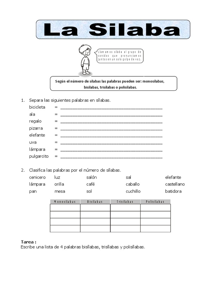 Clasificación y separación de sílabas | PDF | Fonética | Voz humana