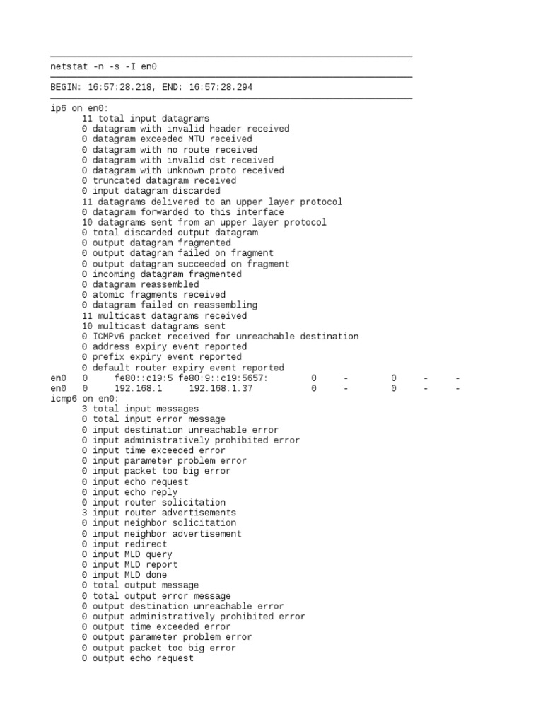 Netstat POST | PDF | Transmission Control Protocol | Internet Protocols
