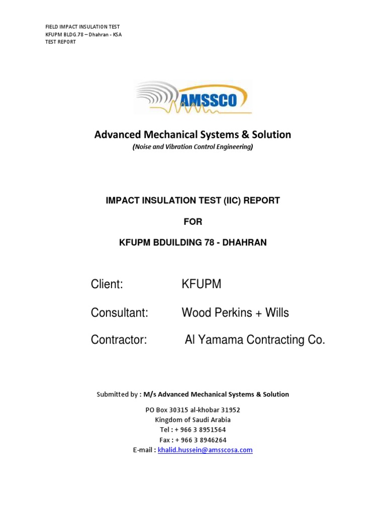 IIC Fiels Test PDF | PDF | Decibel | Noise
