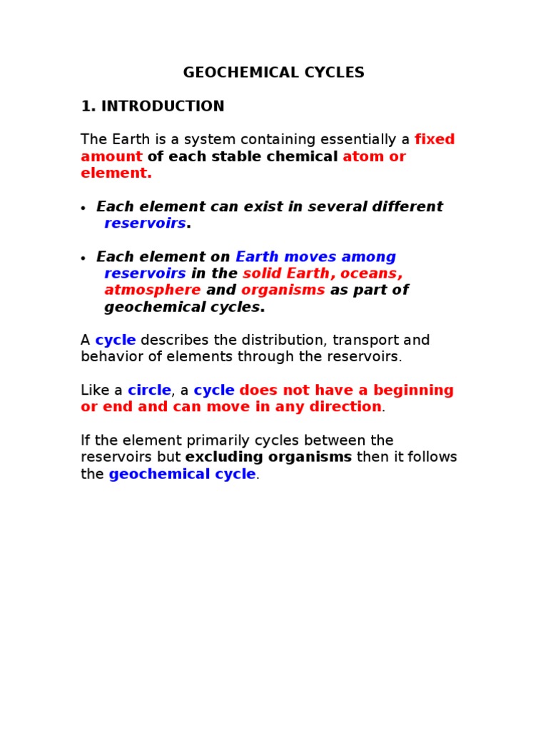 Geochemical Cycles | Carbon Cycle | Phosphorus