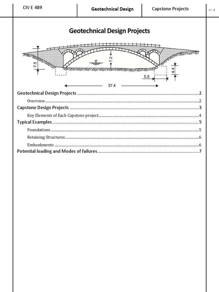 L0.-Introduction To Design Projects | PDF | Geotechnical Engineering | Dam