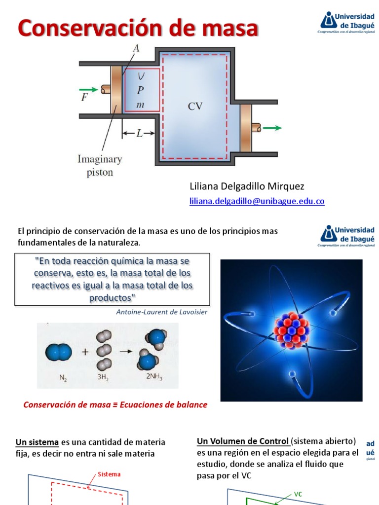 Ejemplos De Conservación De Masa