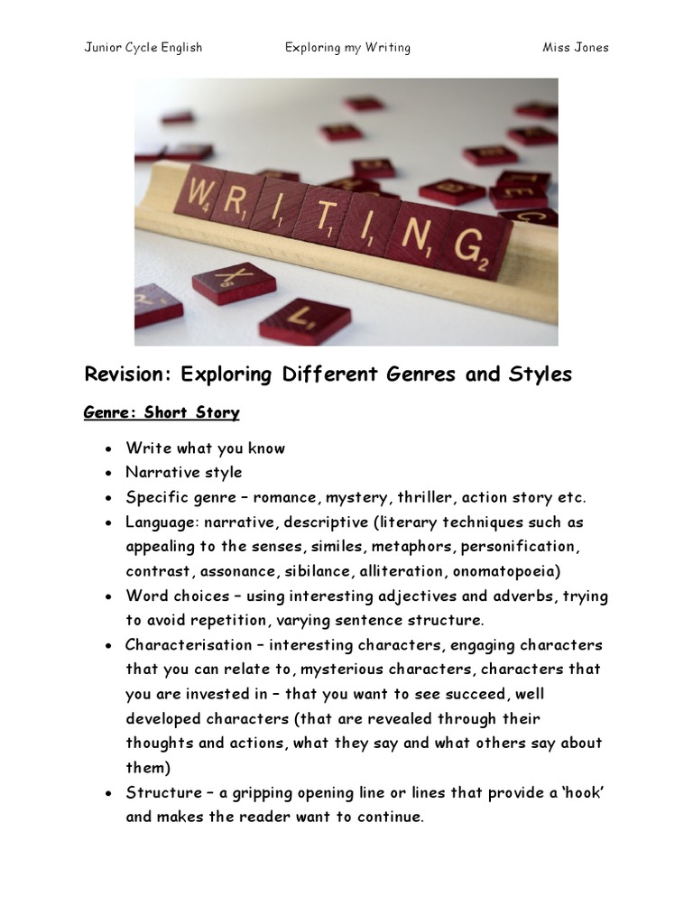 Writing Styles Revision | PDF | Narrative | Essays