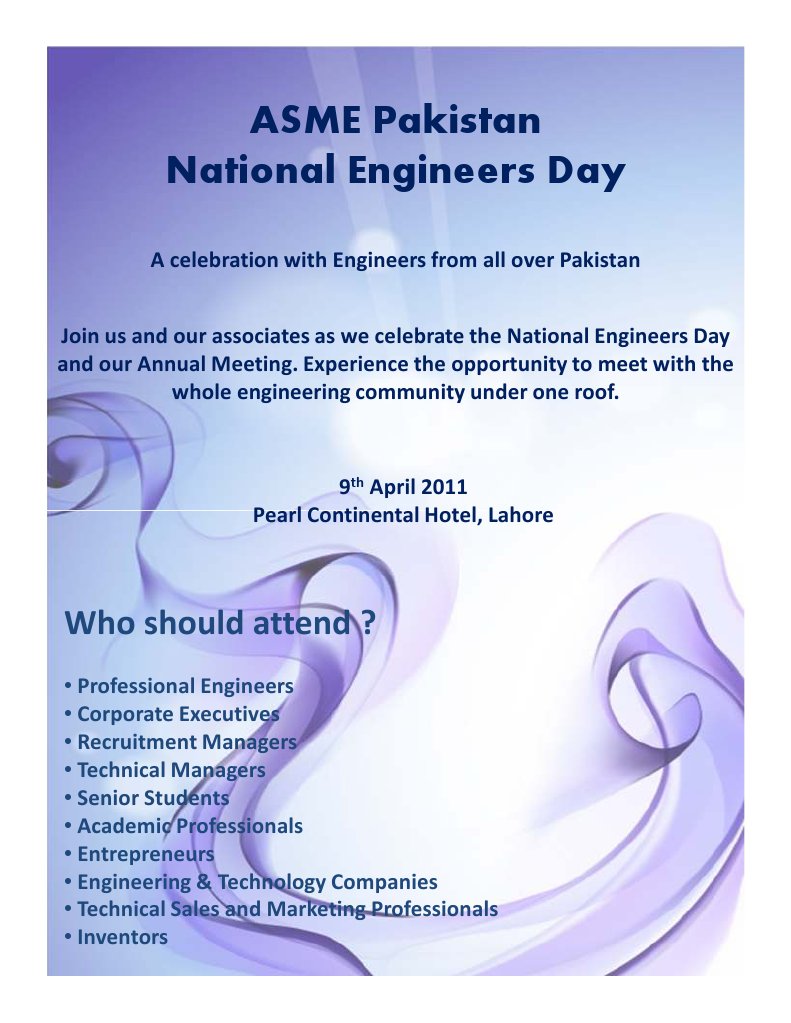 ASME Pakistan Annual Meeting | PDF | Engineer | Engineering