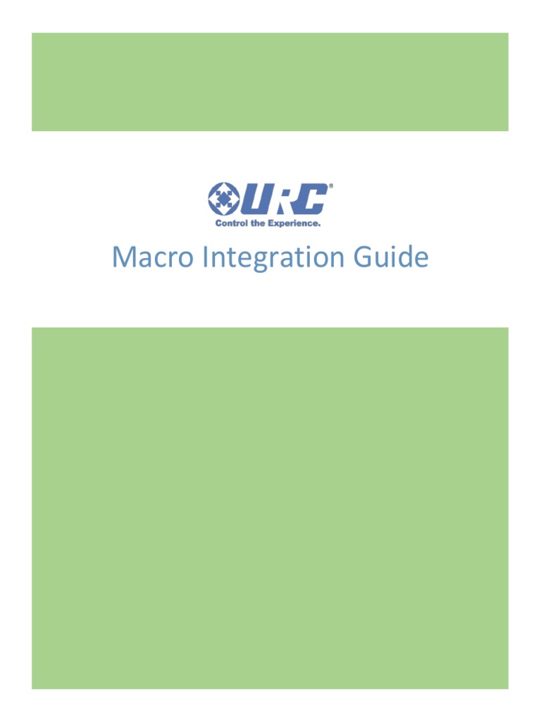 URC Macro Integration Guide v1.0 | PDF | Parameter (Computer ...