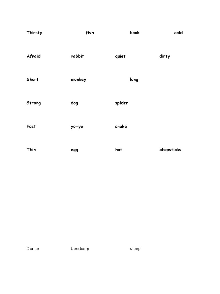 Charades Worksheet - Adjectives | PDF