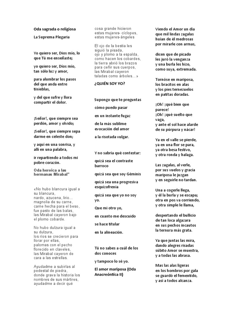 Ejemplo de Oda | PDF | Naturaleza