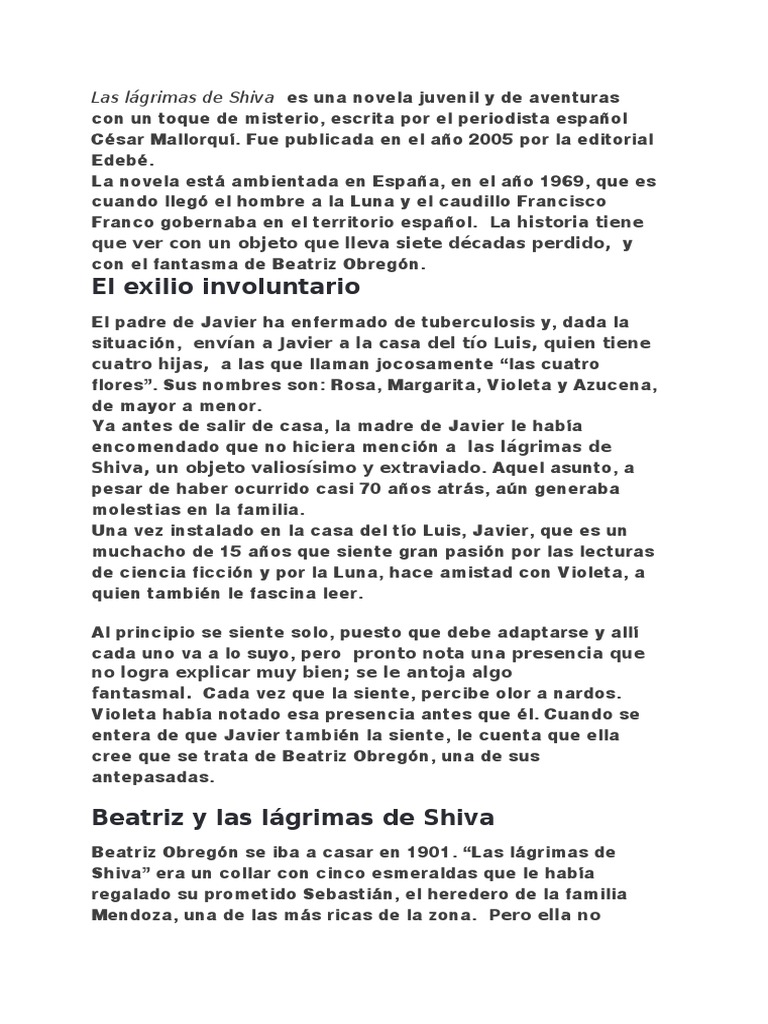 Las lágrimas de Shiva | PDF