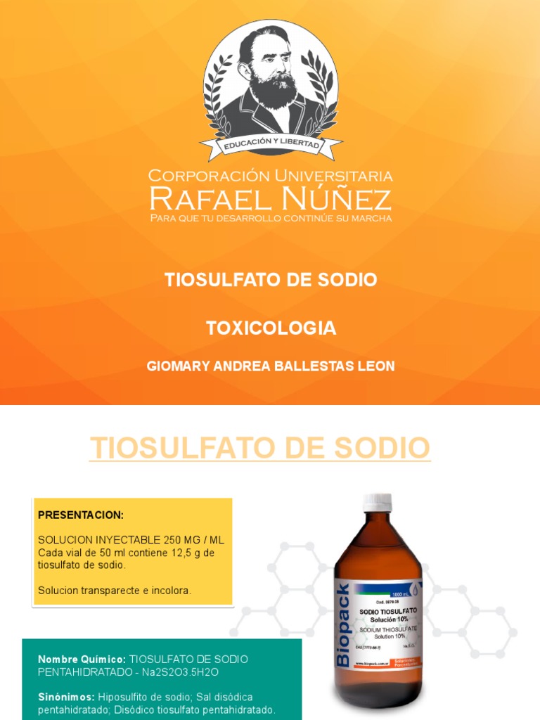 Tiosulfato de Sodio | PDF | Nitrito | Cianuro