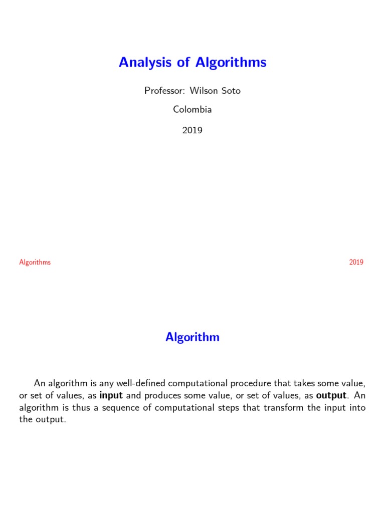 EstructuraDatos AnalysisAlgorithms | PDF | Time Complexity | Algorithms