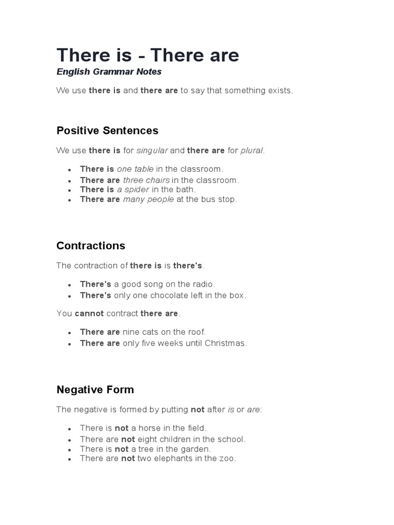 There To Be Explanation and Exercises | Download Free PDF | Plural ...