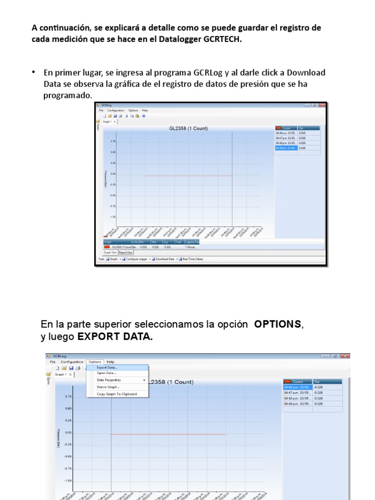 GCR TECH - PROCEDIMIENTOS - PASOS PARA GUARDAR LAS MEDICIONES DE LOS ...