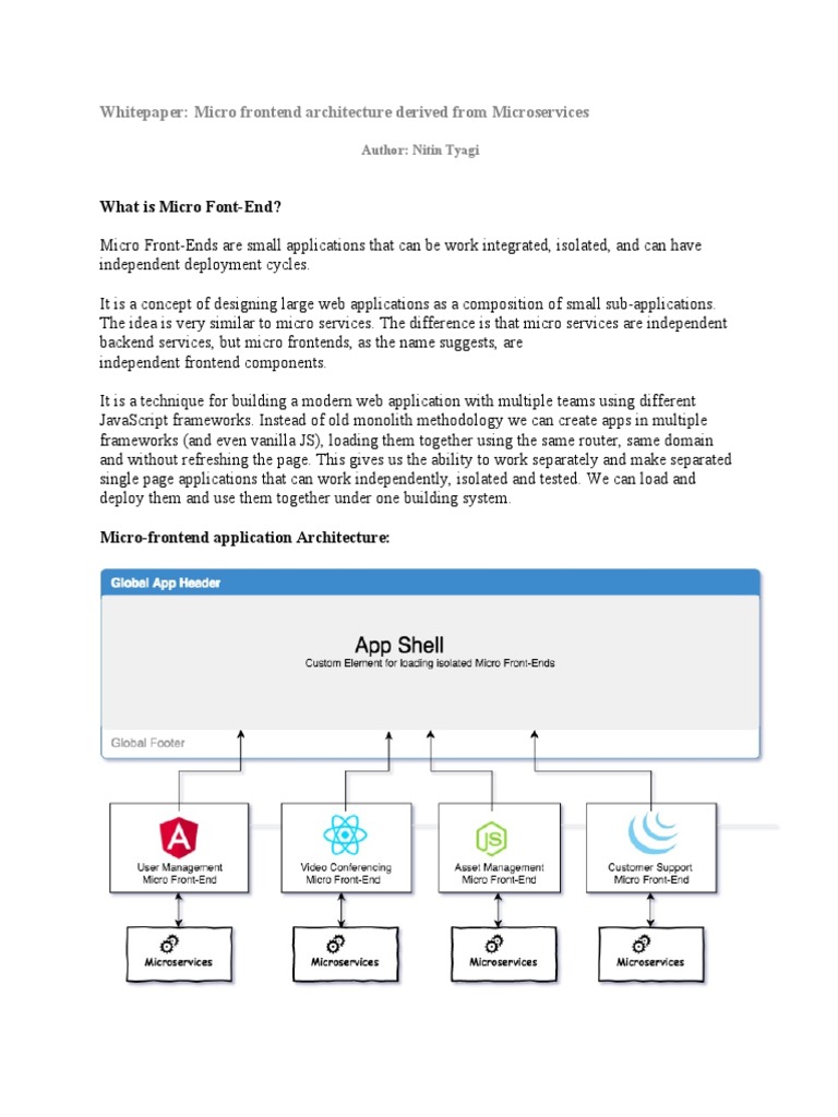 Whitepaper Micro Frontend PDF | PDF | Angular Js | Document Object Model