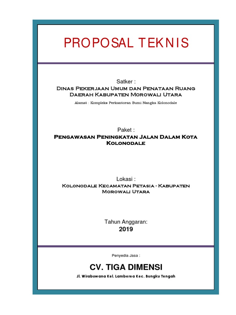 Proposal Teknis | PDF
