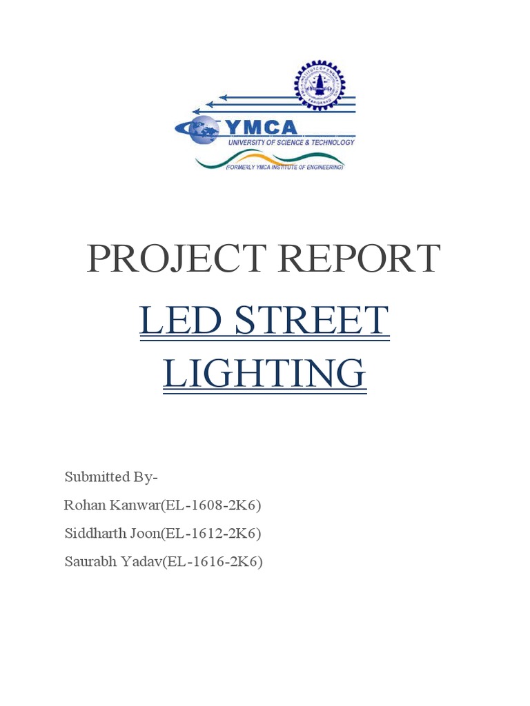 Project Report: Led Street Lighting | PDF | Light Emitting Diode ...