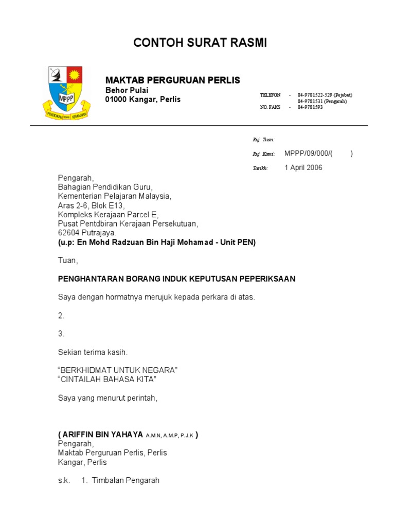 Contoh Surat | PDF