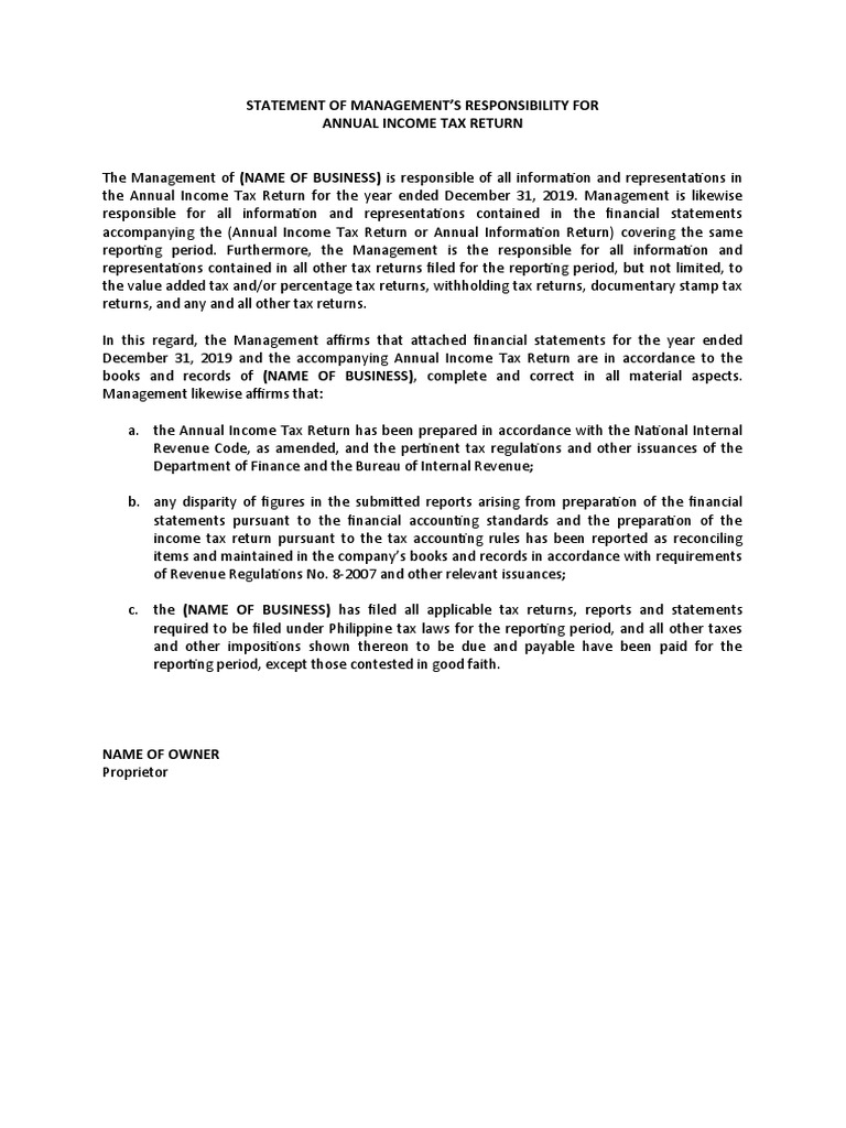 SMR For Sole Proprietors | PDF